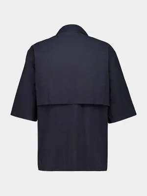 LEMAIRE Squid Ink Utility Short Sleeve Shirt