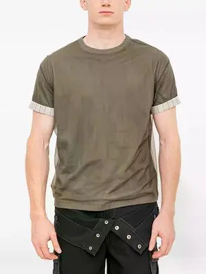 Andersson Bell Mesh-overlay Roll-up-cuffs T-shirt