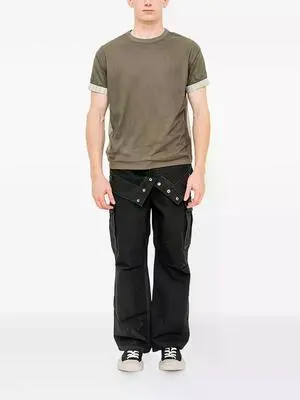 Andersson Bell Mesh-overlay Roll-up-cuffs T-shirt