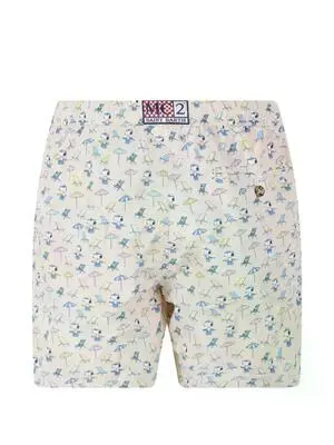 MC2 SAINT BARTH Lighting Micro Snoopy Print Swim Shorts - Neutrals
