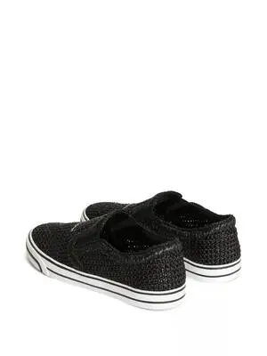 Dolce & Gabbana Dg Sailing Raffia Sneakers - Black