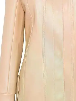 MITILIANE COUTURE Leather Coat With Contrast Stitching