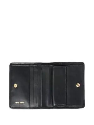 Miu Miu Small Matelassé Nappa Leather Wallet - Black
