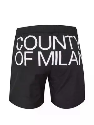 COUNTY OF MILAN Embroidered Logo Drawstring Shorts