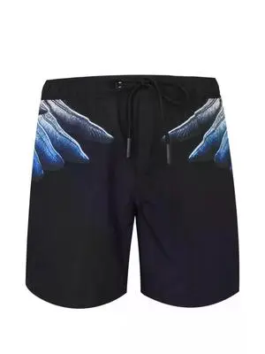 COUNTY OF MILAN Shorts With Side Slits And Logo Patch - Black