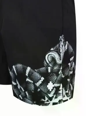 COUNTY OF MILAN Snake-print Drawstring Shorts