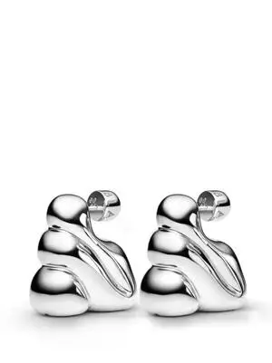 MARIA BLACK Bogota Wavy Earrings - Silver