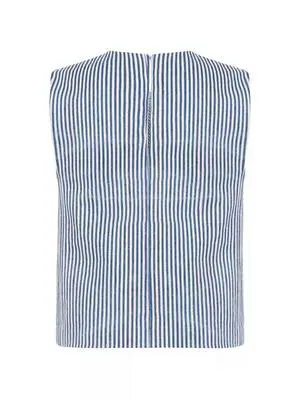 Adam Lippes Sleeveless Striped Blouse