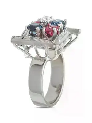 LB EXCLUSIVE 14k White Gold Multi-stone Ring