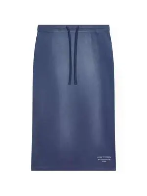 Acne Studios Logo-print Drawstring Midi Skirt