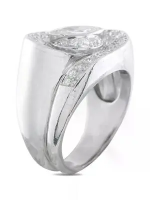 LB EXCLUSIVE Platinum Diamond Curved Ring