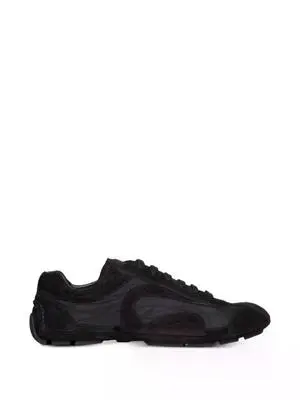 Prada Suede Panel Sneakers - Black