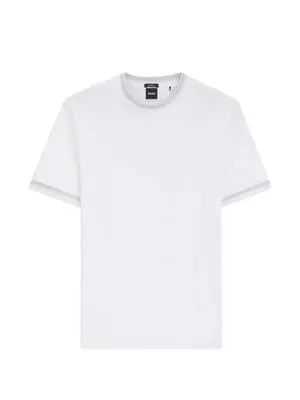 BOSS Tipped-trim Jersey T-shirt - White