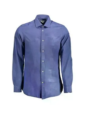 U.s. Polo Assn. Spread-collar Buttoned-cuff Shirt - Blue