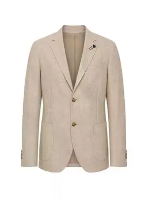 LARDINI Single-breasted Houndstooth Blazer