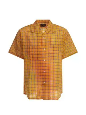 BEAMS Check-print Short-sleeve Shirt