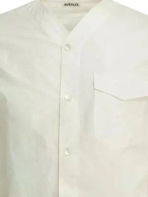 Auralee V-neck Chest-pocket Shirt