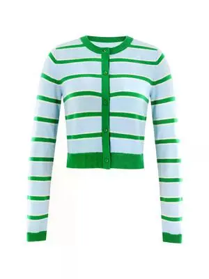 Alice + Olivia Striped Cropped Cardigan