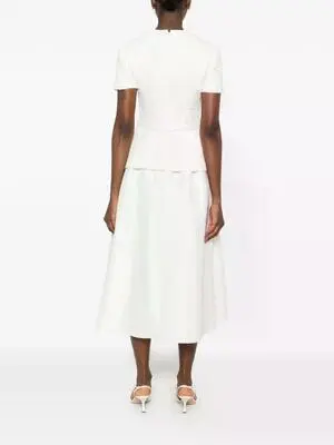 SELF-PORTRAIT Bouclé-knit Belted Midi Dress