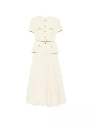 SELF-PORTRAIT Crystal-embellished Button-up Maxi Dress
