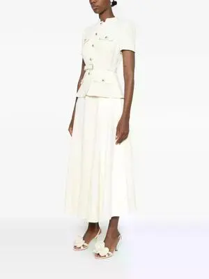 SELF-PORTRAIT Crystal-embellished Button-up Maxi Dress