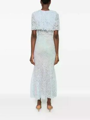 SELF-PORTRAIT Lace Maxi Dress With Pearl And Crystal Embellishments