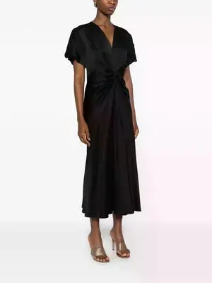 Victoria Beckham Eve Midi Dress - Black
