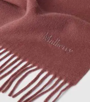 Mulberry Small Merino Wool Scarf - Brown