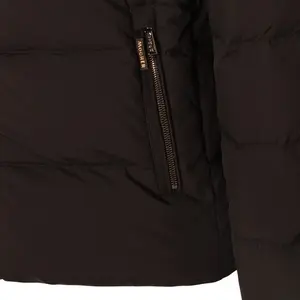MOORER Quilted Hooded Down Jacket - Black