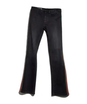 Gucci Side Stripe Flared Jeans - Black