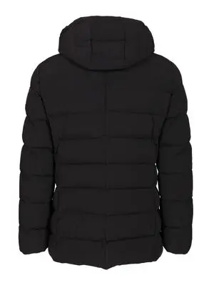MOORER Quilted Hooded Double-breasted Coat