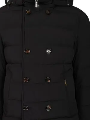 MOORER Quilted Hooded Double-breasted Coat