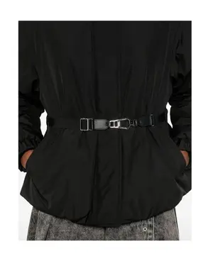 MOORER Belted High-neck Jacket