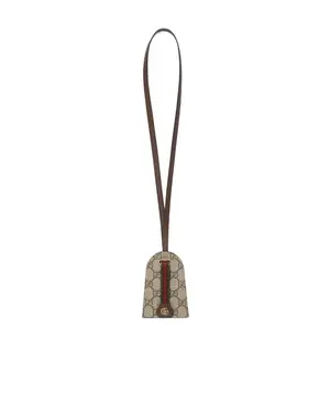 Gucci Gg Monogram Key Case - Beige And Ebony