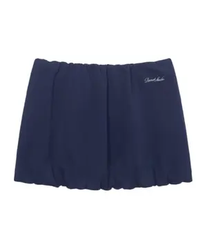 DUNST Pleated Midi Skirt - Navy