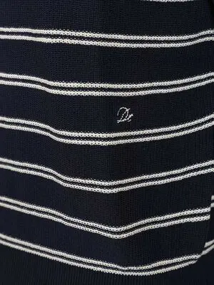 DUNST Striped Polo Knitted Top
