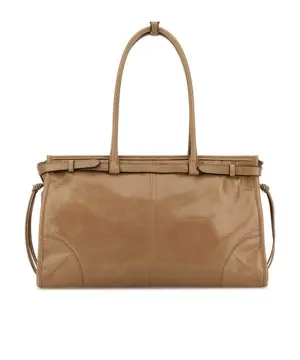 Prada Triangle-logo Drawstring Shoulder Bag - Bean Paste Color