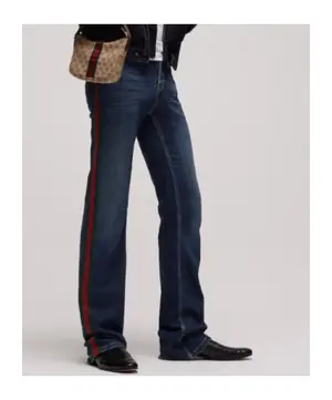 Gucci Web Side-stripe Jeans