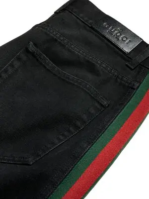 Gucci Web Stripe Baggy Jeans