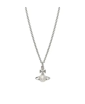 VIVIENNE WESTWOOD Orb Pendant Necklace With Pearl Detail - Gray