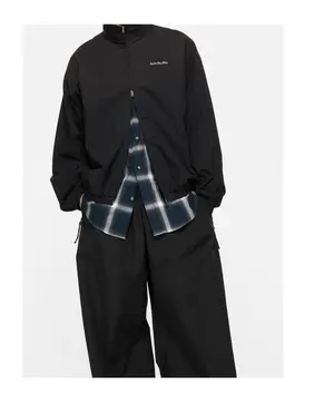 Acne Studios Logo Zip-up Jacket - Black