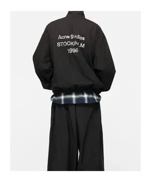 Acne Studios Logo Zip-up Jacket - Black