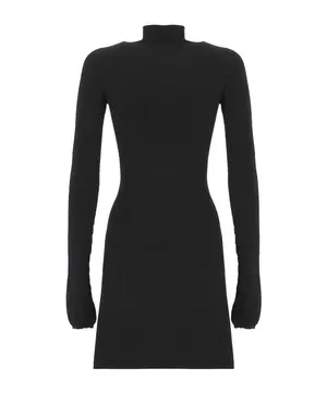 Off-White Logo-print High Neck Mini Dress
