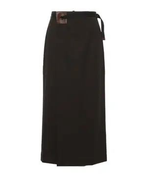 Paloma Wool Wrap Midi Skirt With Buckled Detail - No