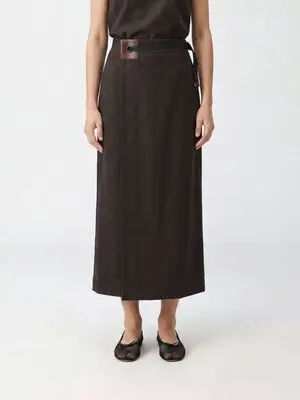 Paloma Wool Wrap Midi Skirt With Buckled Detail - No