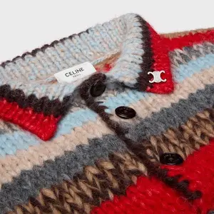 Celine Polo Sweater In Mouline Alpaca And Wool