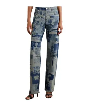 JEAN PAUL GAULTIER Newspaper Print Jeans