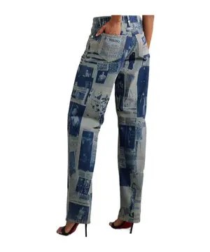 JEAN PAUL GAULTIER Newspaper Print Jeans