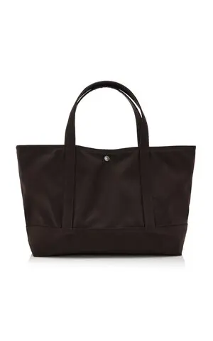 TOTEME Organic Cotton Canvas Beach Tote Bag - Brown