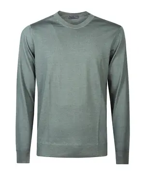 DRUMOHR Crew Neck Long Sleeve Sweater - Gray